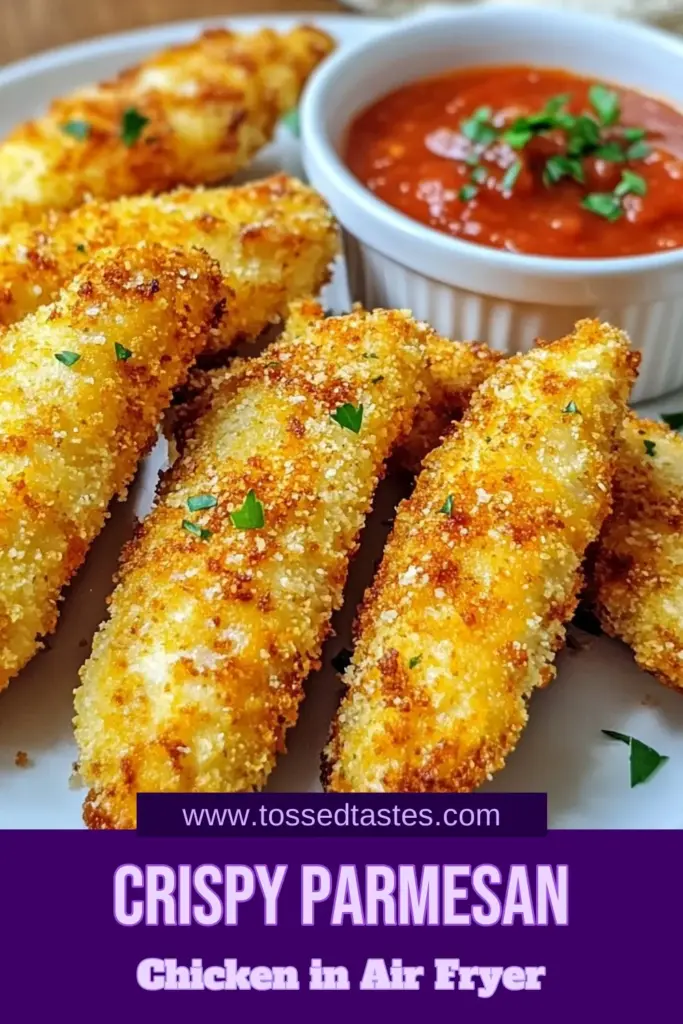 Crispy Air Fryer Parmesan Chicken Tenders Delight – Tossed Tastes